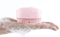 China Cats Dogs Silicone Pet Brush With Shampoo Dispenser Grooming Soothe Massage for sale
