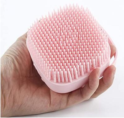 China Cats Dogs Silicone Pet Brush With Shampoo Dispenser Grooming Soothe Massage for sale