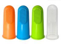 China Food Grade Silicone Soft Pet Finger Toothbrush Oral Cleaning for Cat Dog for sale