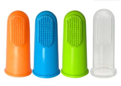 China Food Grade Silicone Soft Pet Finger Toothbrush Oral Cleaning for Cat Dog for sale