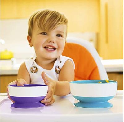 China Washable Silicone Baby Bowl With Suction Cup Base BPA Free For Feeding for sale