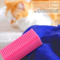 China Reusable Silicone Pet Brush Hollow Cat Hair Remover Brush 4.7inchx1.8inch for sale