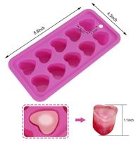 China Food Grade Silicone Heart Shaped Ice Cube Trays odor free non toxic for security for sale