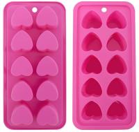 China Food Grade Silicone Heart Shaped Ice Cube Trays odor free non toxic for security for sale