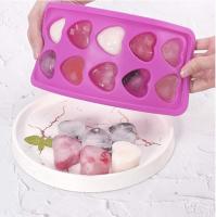 China Food Grade Silicone Heart Shaped Ice Cube Trays odor free non toxic for security for sale
