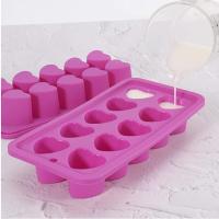 China Food Grade Silicone Heart Shaped Ice Cube Trays odor free non toxic for security for sale
