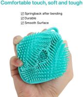 China 2 In 1 BPA Free Silicone Pet Brush With Shampoo Dispenser for Massage for sale