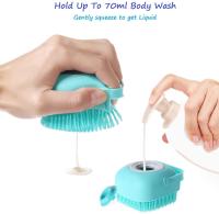 China 2 In 1 BPA Free Silicone Pet Brush With Shampoo Dispenser for Massage for sale