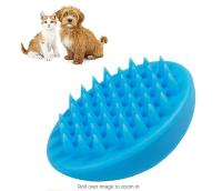 China 100% Food grade silicone ultra soft Rubber Pet Hair Removal Comb Deep Cleaning For Dog Cat for sale