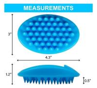 China 100% Food grade silicone ultra soft Rubber Pet Hair Removal Comb Deep Cleaning For Dog Cat for sale