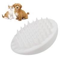 China 100% Food grade silicone ultra soft Rubber Pet Hair Removal Comb Deep Cleaning For Dog Cat for sale