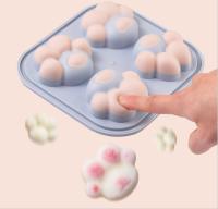 China Cat Claws Covered Silicone Ice Cube Trays Eco Friendly Ice Cube Trays for sale