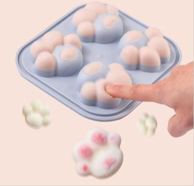 China Cat Claws Covered Silicone Ice Cube Trays Eco Friendly Ice Cube Trays for sale