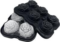 China 156g Ice Cube Tray Molds Rose Shape Giant Silicone Ice Cube Tray for sale