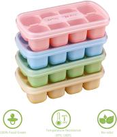 China Stackable Reusable Silicone Ice Tray For Freezer With Lids For Cocktail for sale