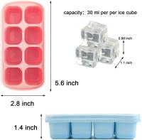 China Stackable Reusable Silicone Ice Tray For Freezer With Lids For Cocktail for sale