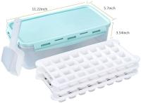China 3 Packs Silicone 32 Ice Cube Tray With Container 11.61x6.46x3.66cm for sale