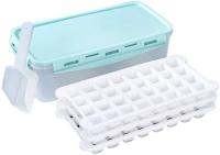 China 3 Packs Silicone 32 Ice Cube Tray With Container 11.61x6.46x3.66cm for sale