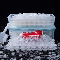 China 3 Packs Silicone 32 Ice Cube Tray With Container 11.61x6.46x3.66cm for sale