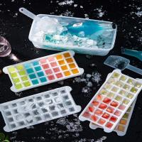 China 3 Packs Silicone 32 Ice Cube Tray With Container 11.61x6.46x3.66cm for sale