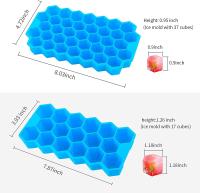 China Flexible 2 Pack Silicone Ice Tray With Lids 54 Cubes For Whiskey for sale