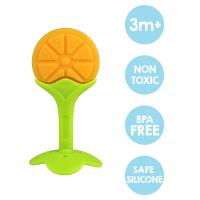 China 100% Eco Friendly Silicone Baby Teether Colorful Fun Fruit Shapes for sale