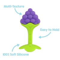 China 100% Eco Friendly Silicone Baby Teether Colorful Fun Fruit Shapes for sale