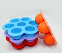 China Michi Star 7 Well Silicone Ice Tray Latex Free With Sealed Cover for sale