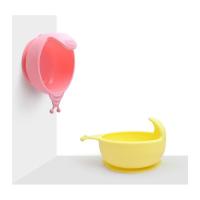 China Spill Proof Silicone Suction Bowl Snail Shape 86mm Height Food Grade for sale
