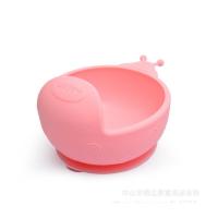 China Spill Proof Silicone Suction Bowl Snail Shape 86mm Height Food Grade for sale