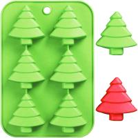 China Christmas Silicone Ice Molds 6 Cavities Candy Chocolate Non Stick for sale