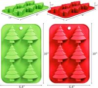 China Christmas Silicone Ice Molds 6 Cavities Candy Chocolate Non Stick for sale