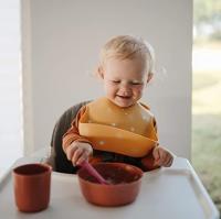 China OEM Washable Silicone Baby Bib BPA Phthalate Free Food Grade FDA for sale
