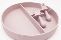 China BPA Free Suction Divided Plate Microwave Dishwasher Safe Antibacterial for sale
