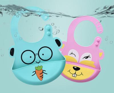 China Washable Silicone Baby Bibs BPA Free Adjustable For Babies Toddlers for sale