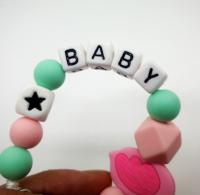 China General Caliber Silicone Baby Pacifier 9in Anti Drop Silicone Pacifier Chain for sale