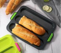 China 6 Cavity Silicone Baking Mold Flexible Refrigerator Safe For Bread for sale