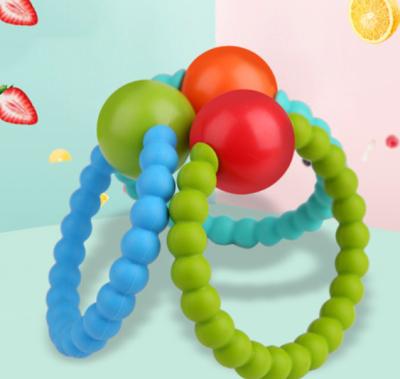 China FDA Sustainable Silicone Baby Teether Washable Phthalates BPA Free for sale