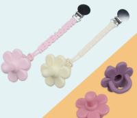 China Non Toxic Baby Silicone Pacifier Flower Shaped BPA Free Massage Gums for sale