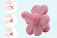 China Non Toxic Baby Silicone Pacifier Flower Shaped BPA Free Massage Gums for sale