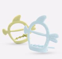 China 18.5x10cm Baby Silicone Bracelet Whale Shaped Molars Adjustable for sale