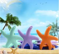 China 7x8.6cm Soft Silicone Teether Food Grade Starfish Shape Latex Free for sale