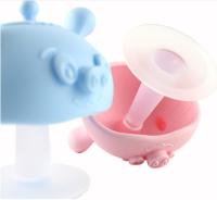 China Mushroom Piglet Baby Soothing Teeth Phthalate Free Gum Relief 7.5×6cm for sale