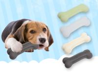 China Sustainable Chew Silicone Dog Toy 14×6cm CIQ Customized Color for sale