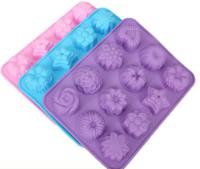 China BPA Free Silicone Chocolate Molds Nonstick Flexible Fudge Ice Cubes 220C for sale