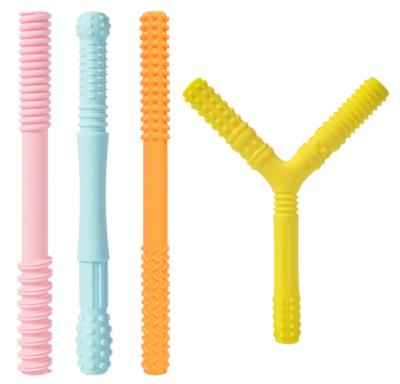China Antibacterial Silicone Baby Teething Tubes Non Toxic 0.6 Inches Easy To Clean for sale