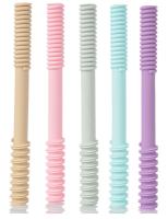 China Antibacterial Silicone Baby Teething Tubes Non Toxic 0.6 Inches Easy To Clean for sale