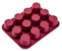 China Round 12 Cavities Silicone Baking Mold Non Stick BPA Free Dishwasher Safe for sale