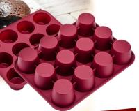 China Round 12 Cavities Silicone Baking Mold Non Stick BPA Free Dishwasher Safe for sale