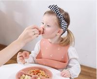 China Adjustable Collar Silicone Baby Bibs BPA Free Waterproof with pocket for sale